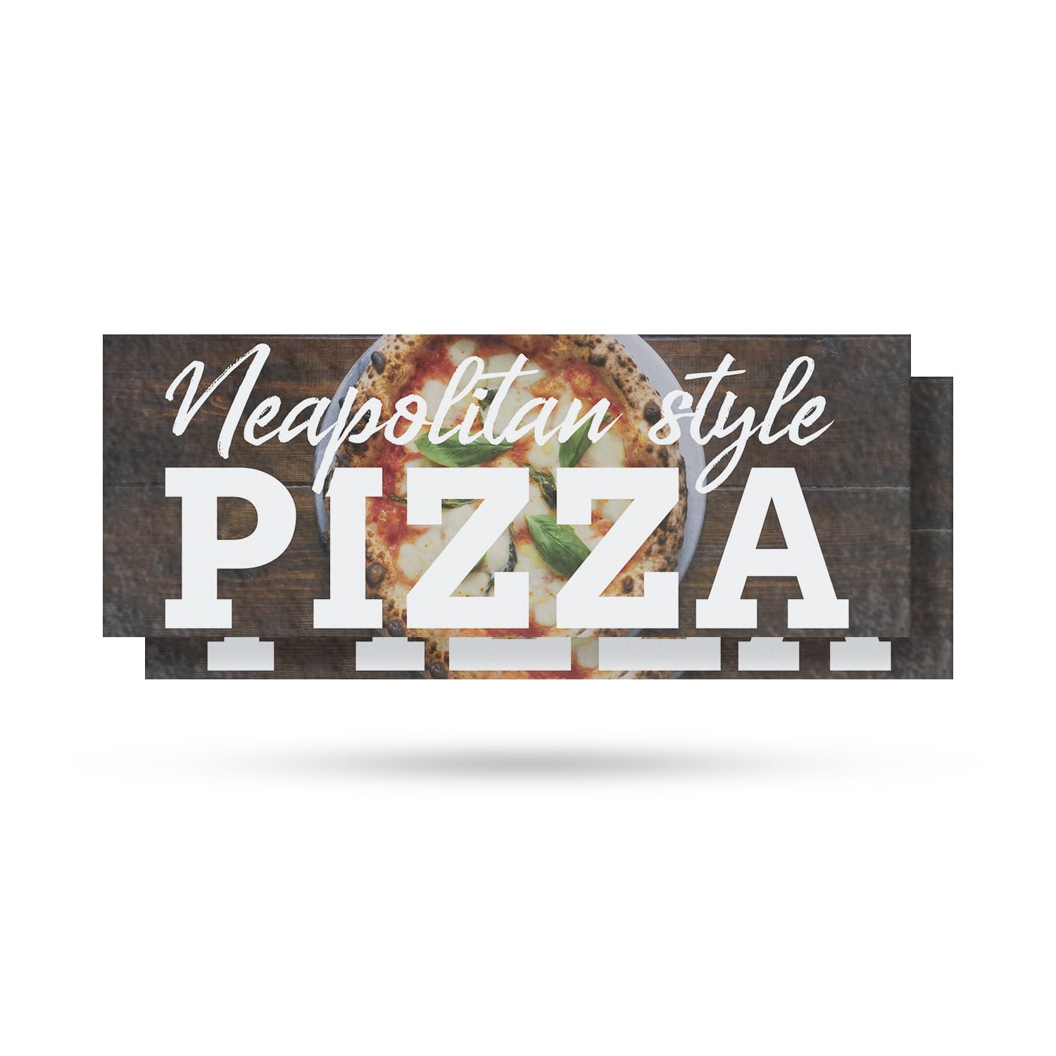Neapolitan Pizza Vinyl Decal 2 Pack of 24 Inch x 9 Inch Weatherproof ...