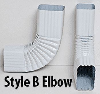 White Near 90 Degree Gutter Downspout Elbow, Style B, 3x4 - Walmart.com