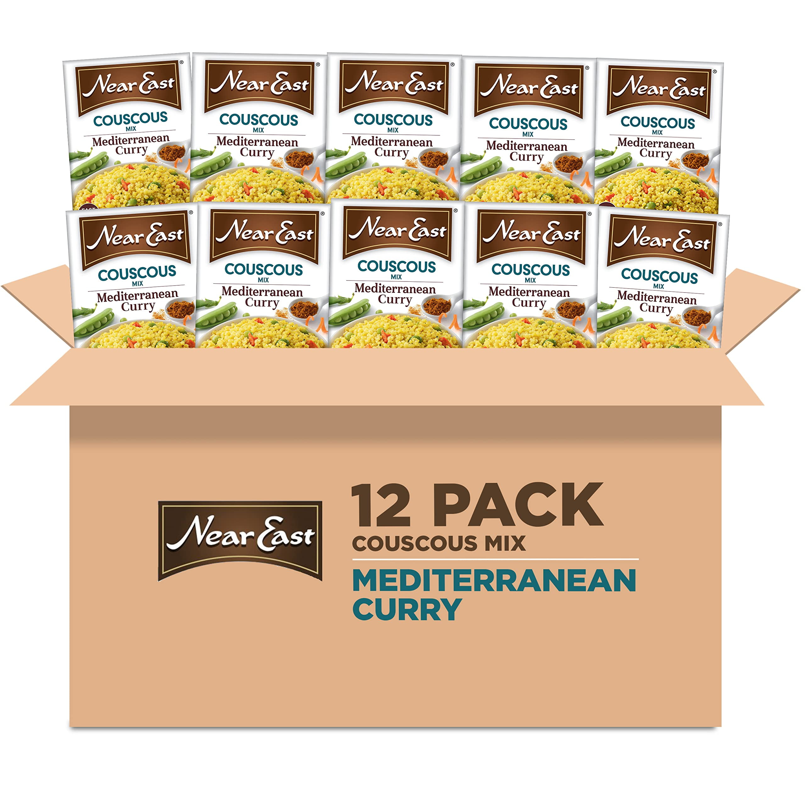 Near East Couscous Mix, Mediterranean Curry, 5.7 oz, Pack of 12, Cooks ...