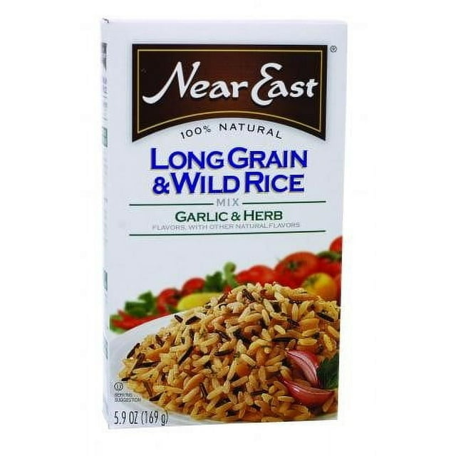 Near East Garlic & Herb Long Grain & Wild Rice Mix, 5.9 Ounce Boxes ...