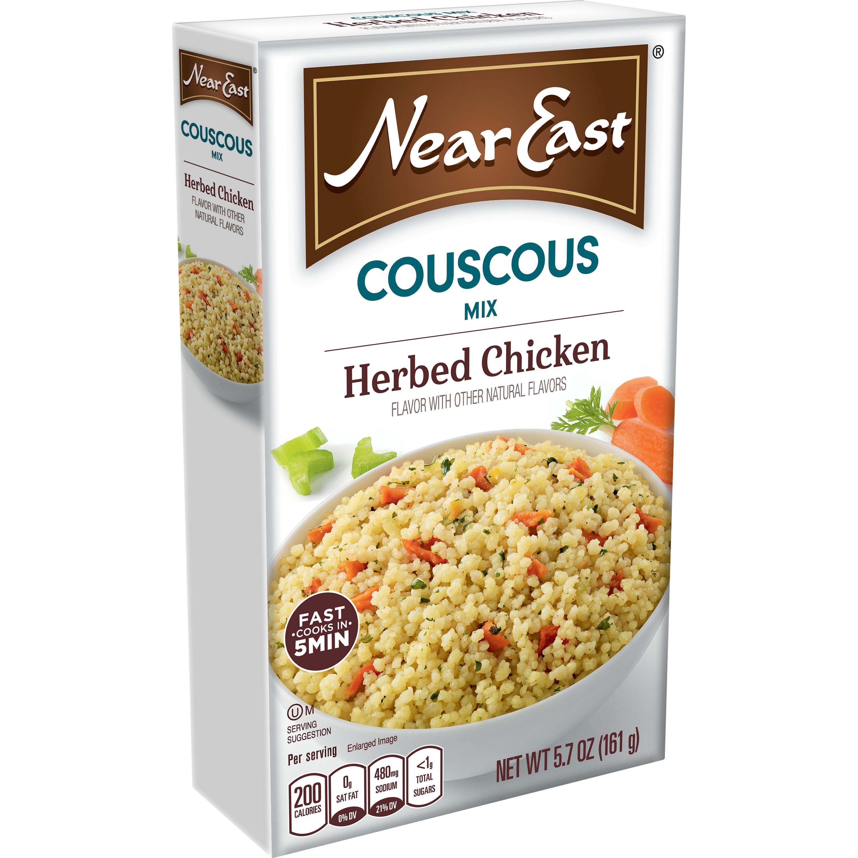 Near East Herbed Chicken Couscous Mix, 5.7 oz, 100% Semolina Wheat ...