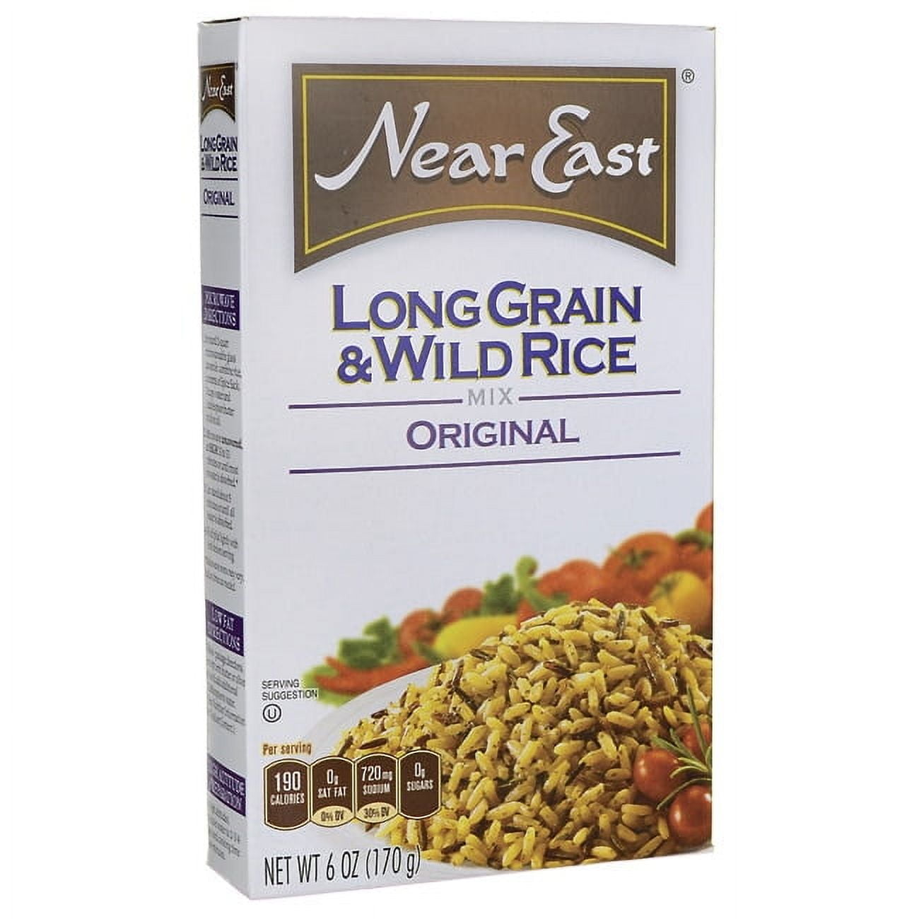 Near East Vegan Food, Cooked Long Grain & Wild Rice Mix, 6 oz Box ...