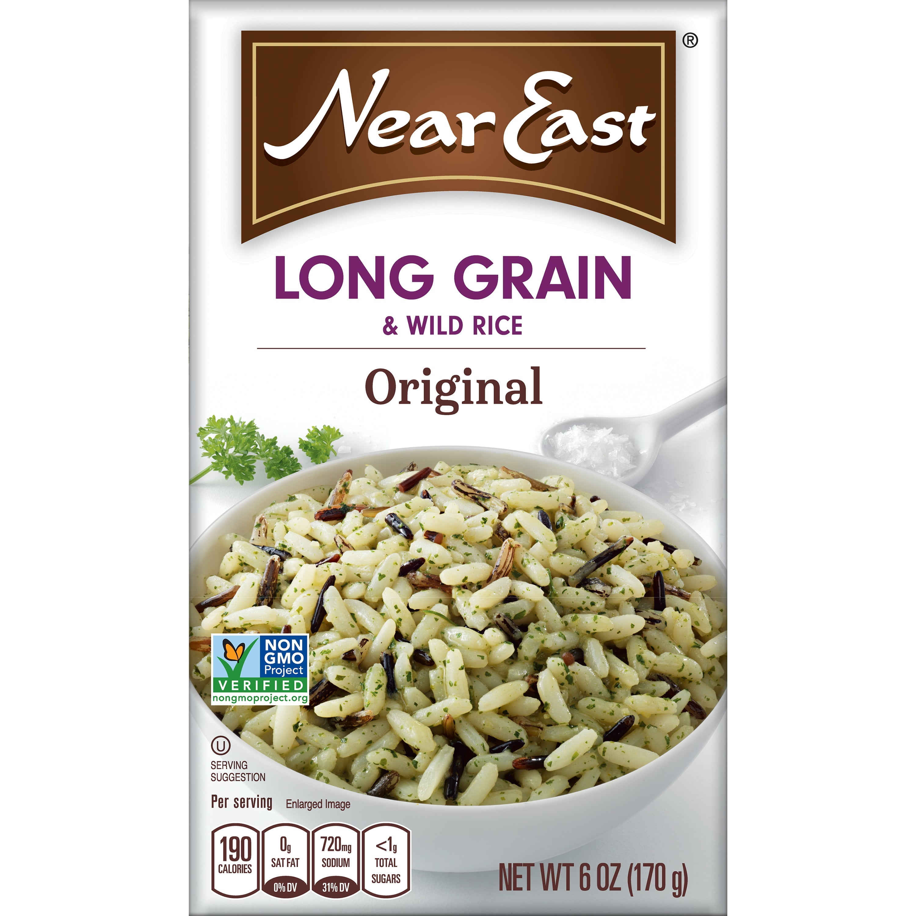 Near East Vegan Food, Cooked Long Grain & Wild Rice Mix, 6 oz Box ...