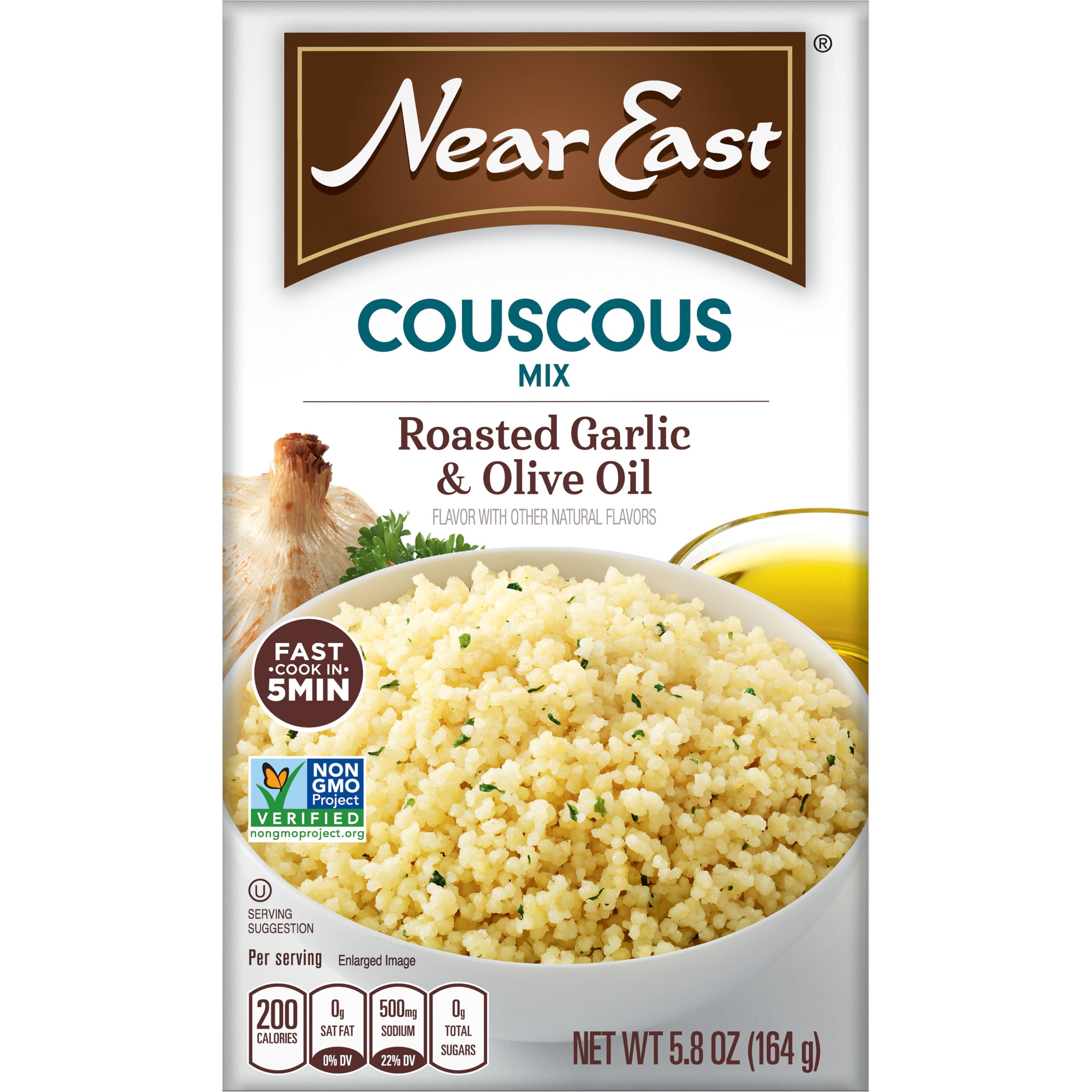 Near East Roasted Garlic & Olive Oil Couscous Mix, Packaged Meal, Shelf ...
