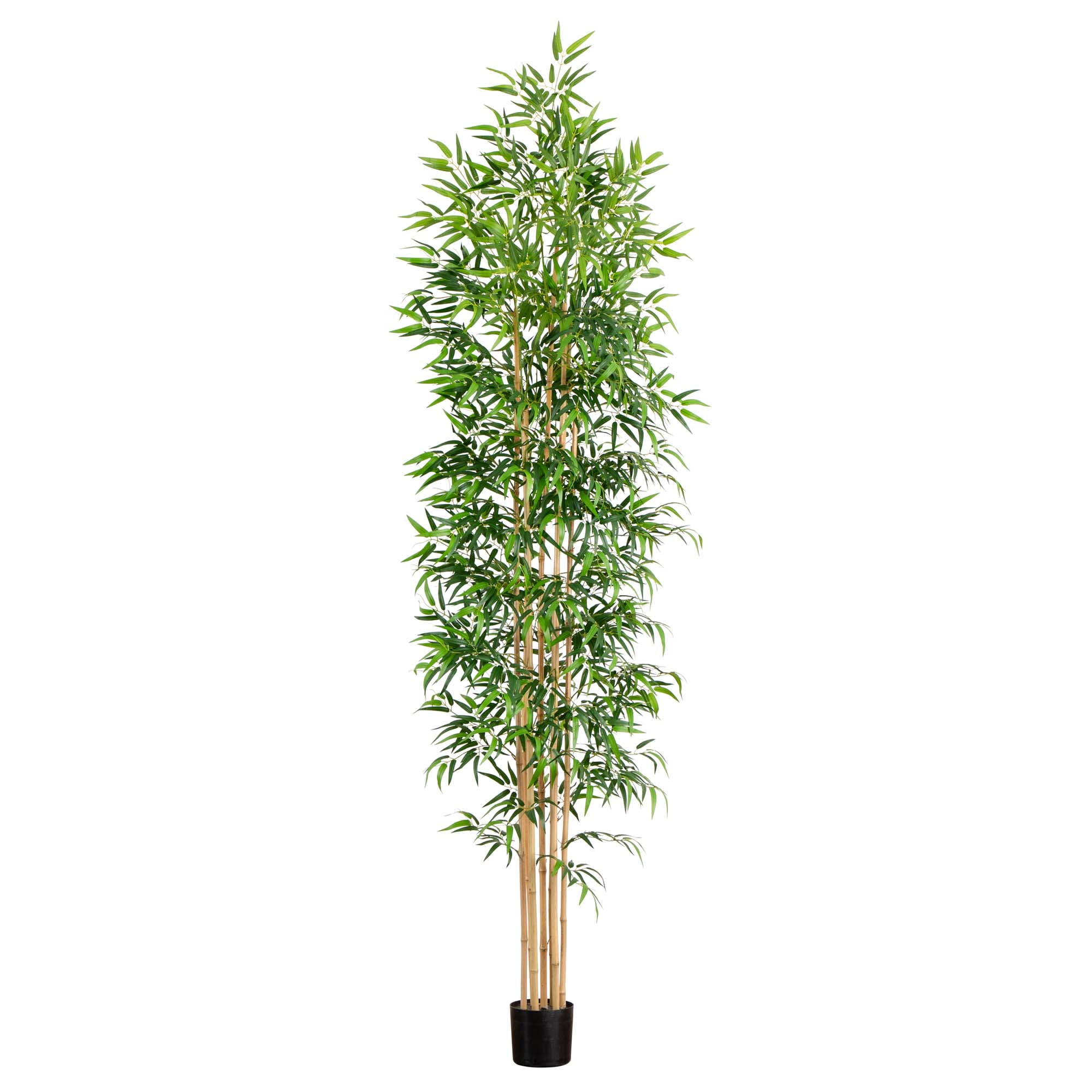 Nearly Natural 10ft Artificial Bamboo Tree with Real Trunks for Indoor ...