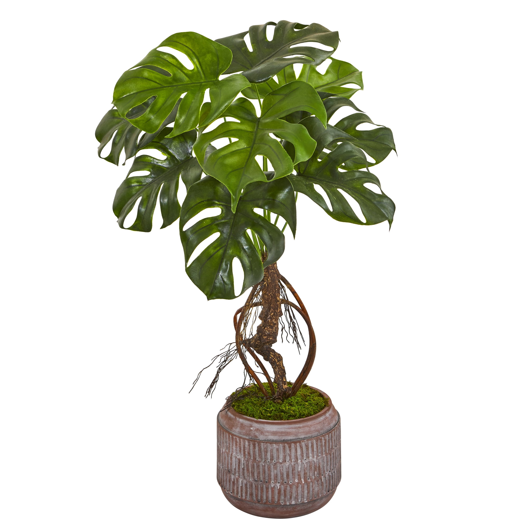 Nearly Natural 26in. Monstera Artificial Plant in Stoneware Planter ...