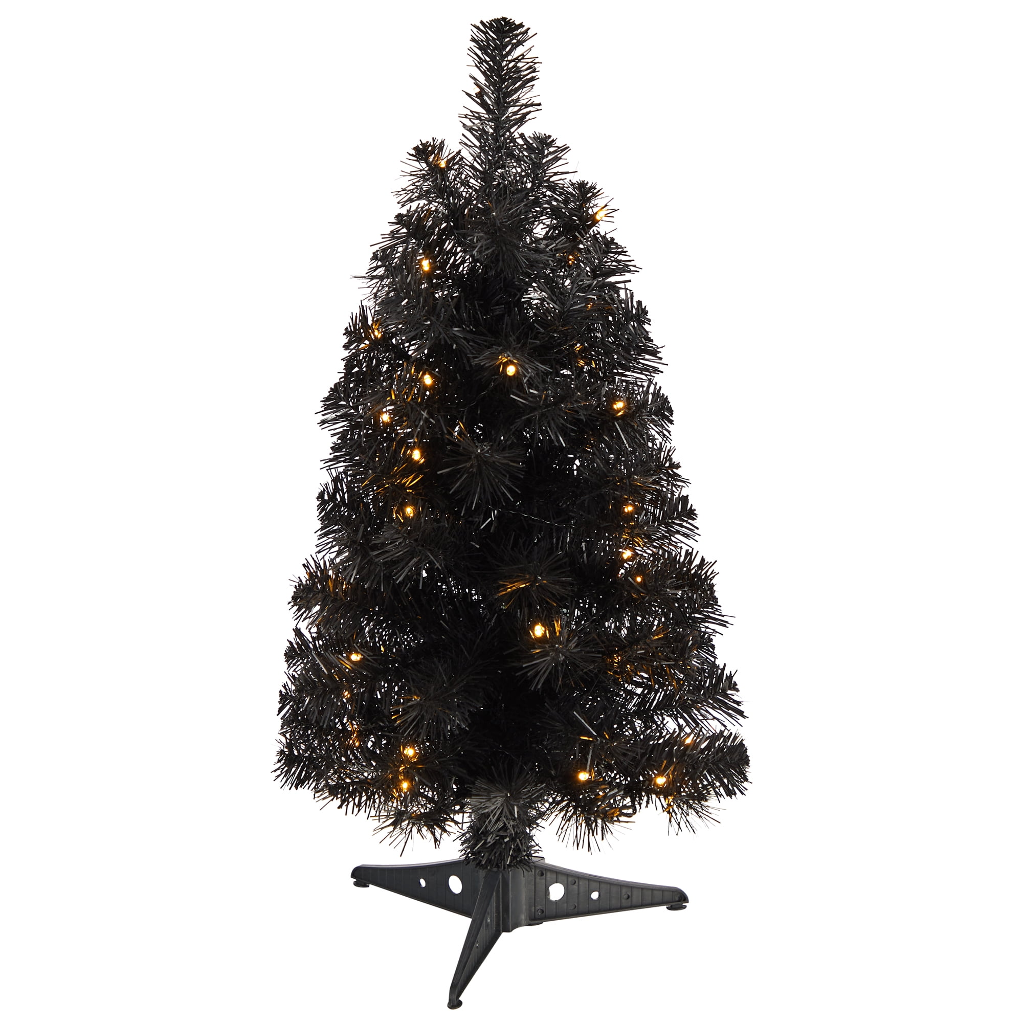 Nearly Natural 2ft. Black Artificial Christmas Tree - Walmart.com