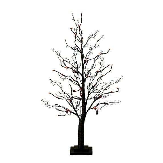 Nearly Natural 3ft. Pre-Lit Halloween Deluxe Black Twig Artificial Tree ...