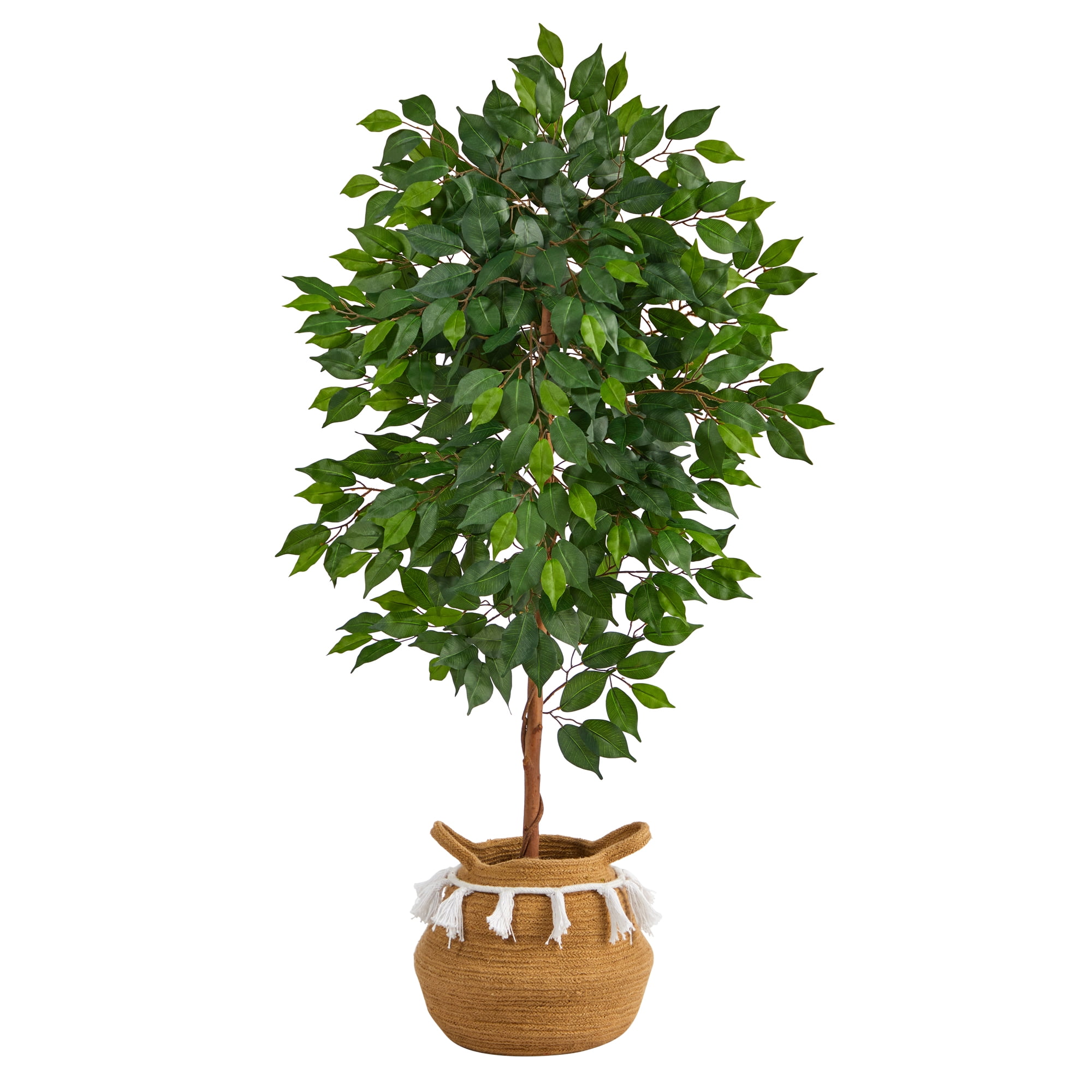 Nearly Natural 4' Ficus Artificial Tree in Boho Chic Handmade Natural ...