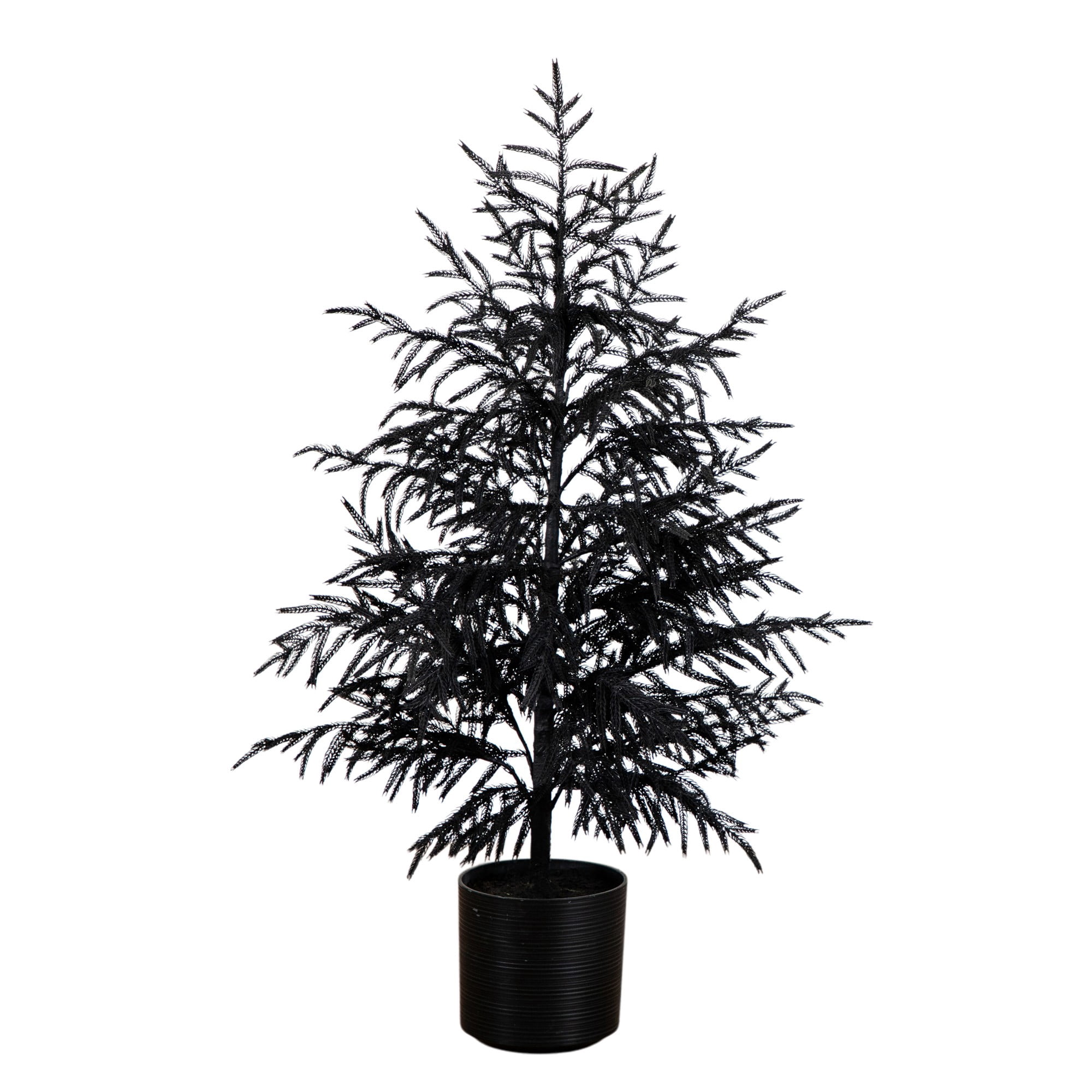 Nearly Natural Halloween Norfolk Pine Artificial Potted Tree - 4 ...