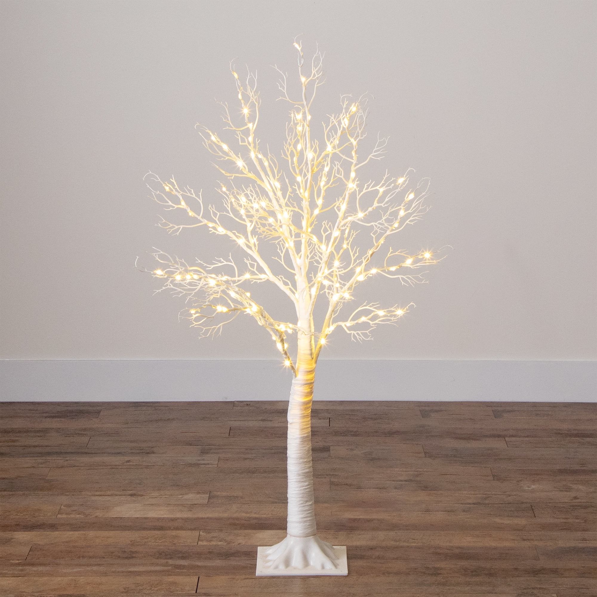 Nearly Natural Pre-Lit Twig Artificial Christmas Tree - 4' - Warm White ...