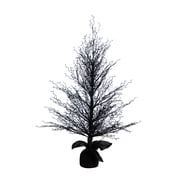 Nearly Natural 4ft. Pre-Lit Halloween Deluxe Black Twig Artificial Fall ...