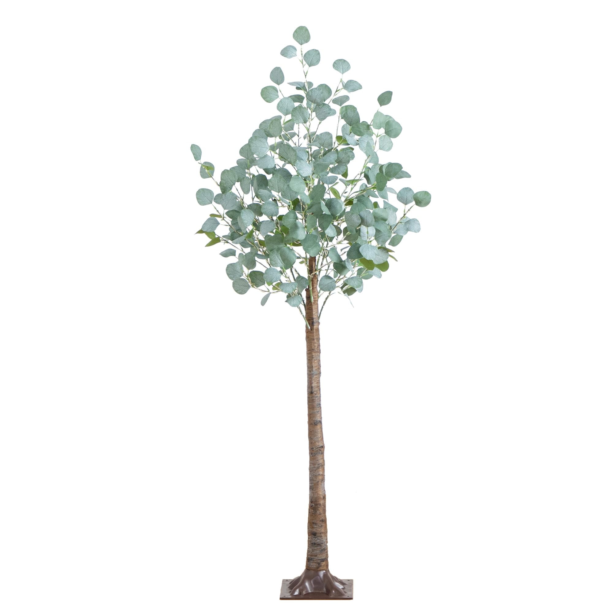 Nearly Natural 5-FT Lighted Artificial Eucalyptus Tree, Faux Eucalyptus ...