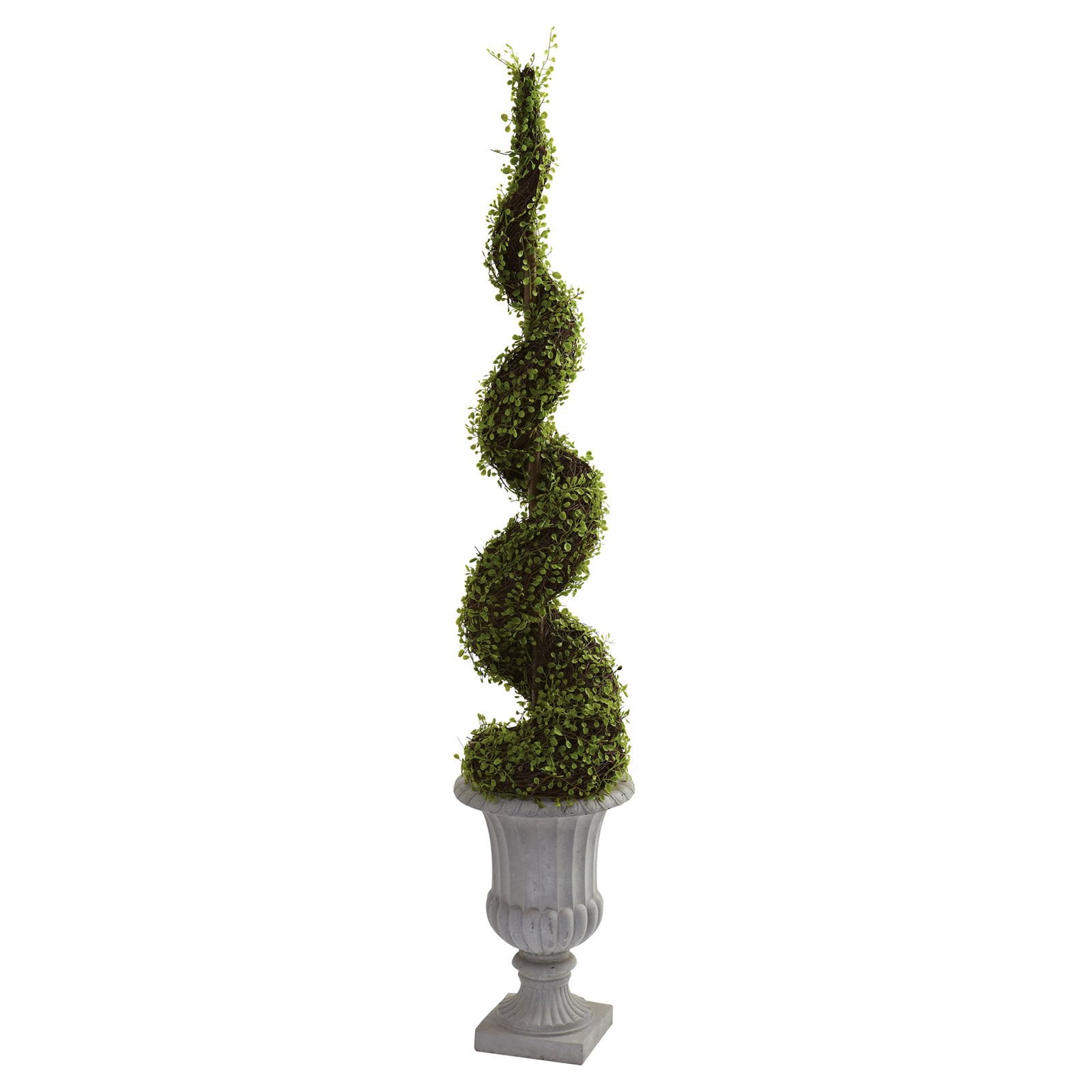 Nearly Natural 5 ft. Mohlenbechia Spiral Topiary - Walmart.com