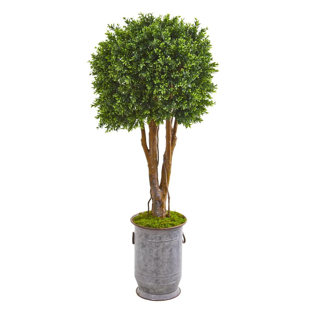 55? Boxwood Artificial Topiary Tree in Planter UV Resistant (Indoor ...