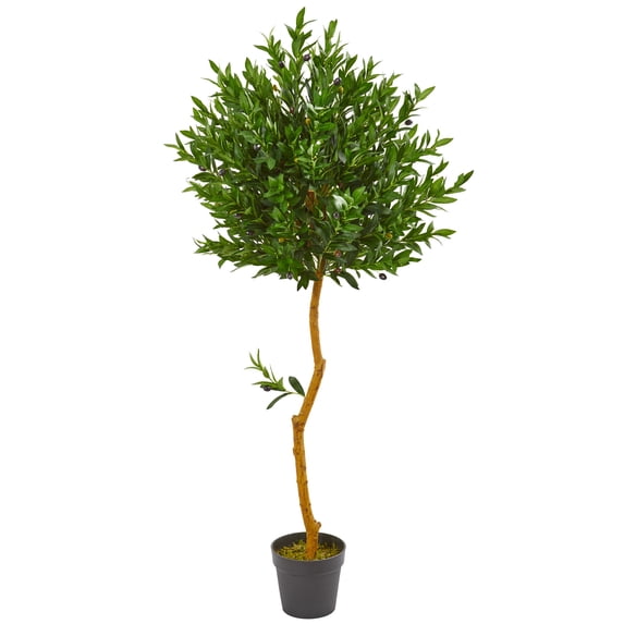 Free Shipping! Nearly Natural 58in Olive Topiary Artificial Tree UV ...