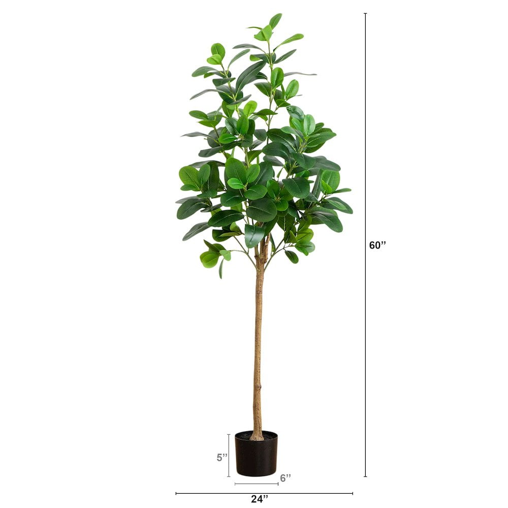Nearly Natural 5ft. Artificial Audrey Ficus Tree - Walmart.com