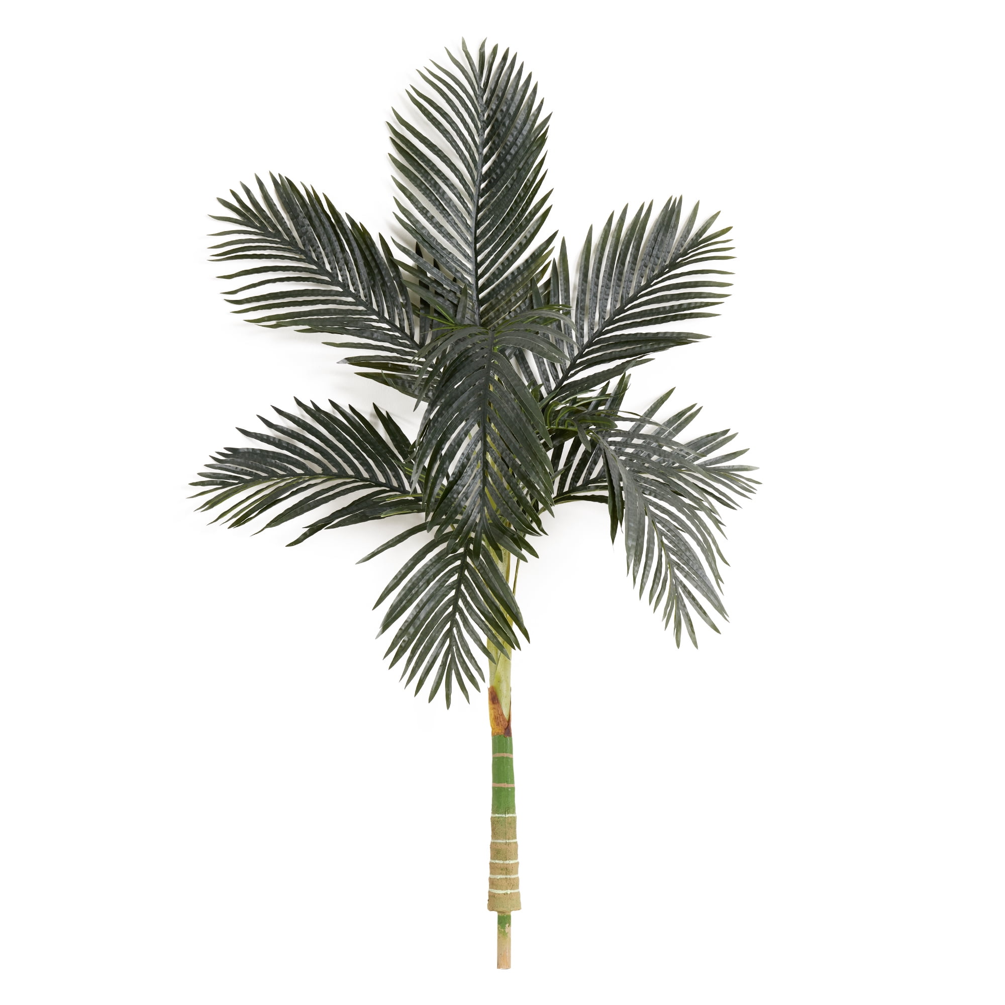 Nearly Natural 5ft Golden Cane Palm Artificial Tree in Green Planter ...
