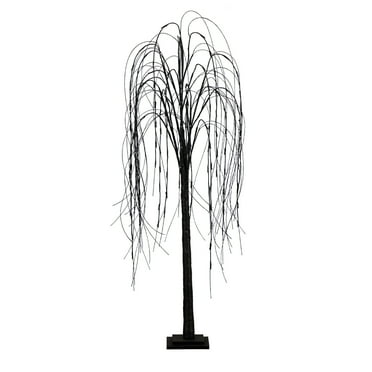 5' Lighted Weeping Willow Tree with Purple Lights for Indoor Use, Easy ...