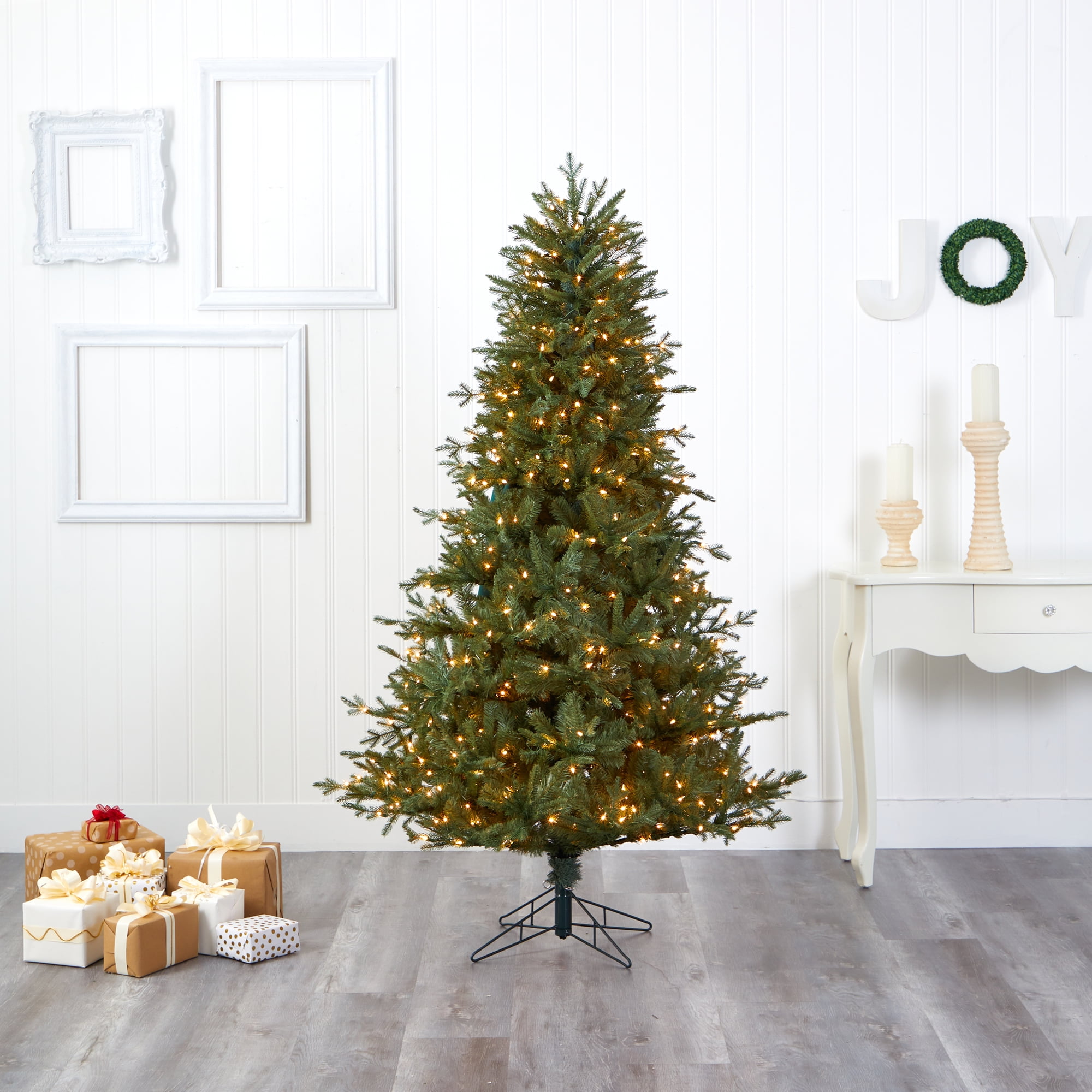 Nearly Natural 6.5' Prelit 500 Lights Spruce Artificial Christmas Tree ...
