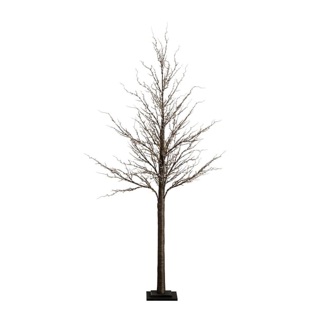 Nearly Natural 6ft. Pre-Lit Artificial Twig Tree with 480 Warm White ...