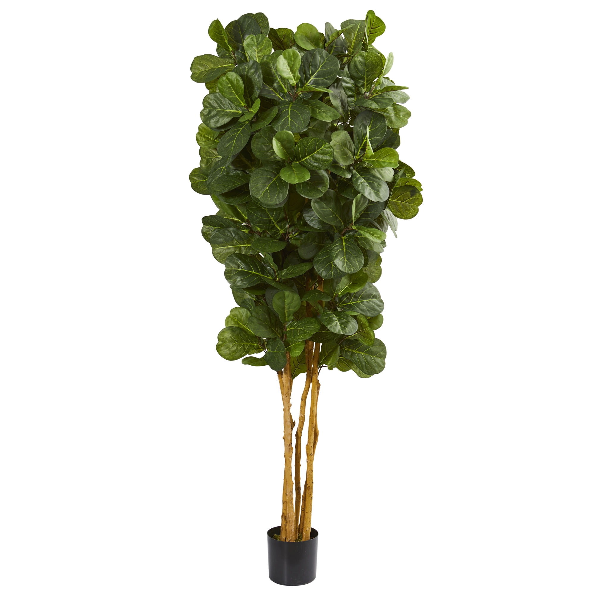 Nearly Natural 7' Fiddle Leaf Fig Artificial Tree, Green - Walmart.com