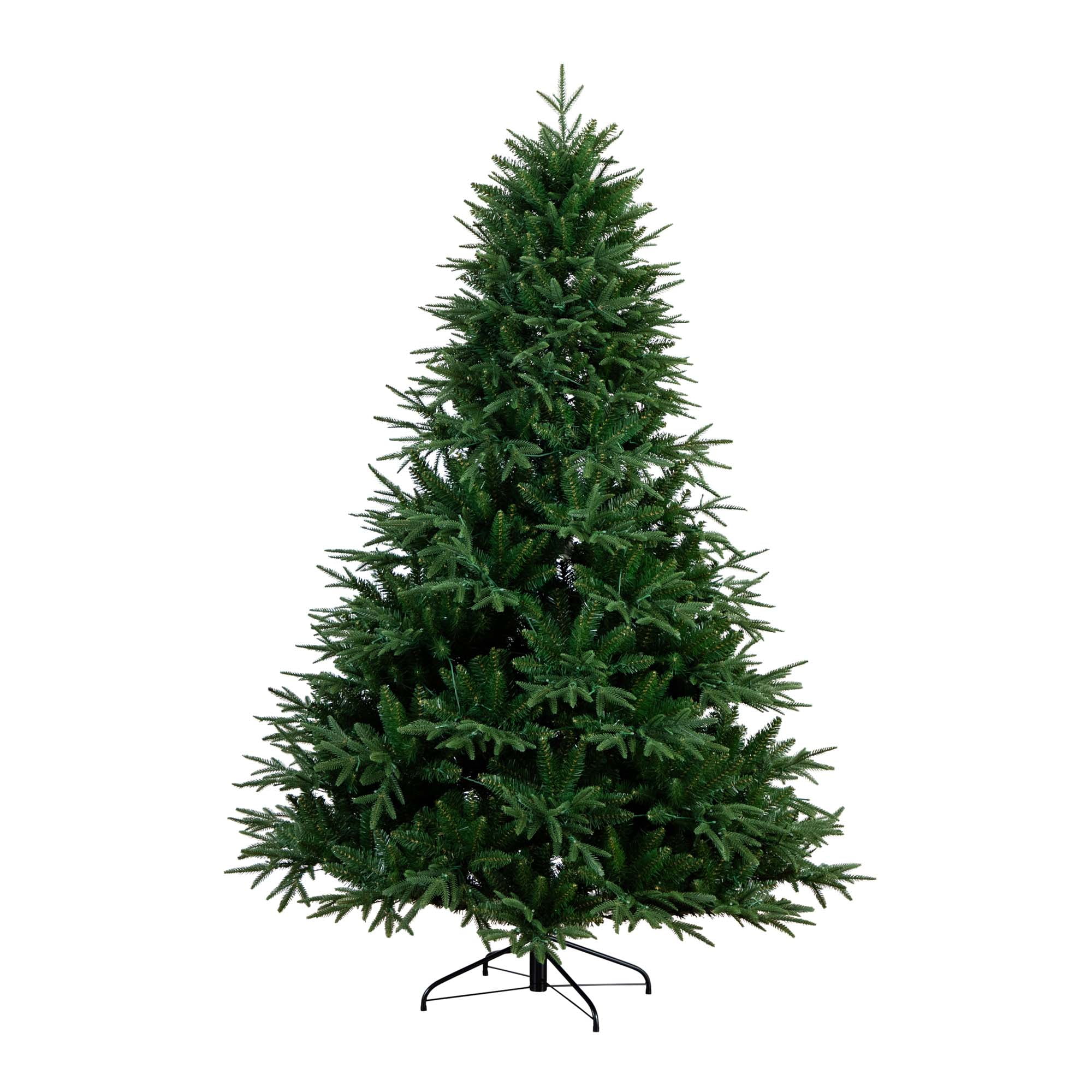 Nearly Natural 7ft. Pre-Lit Artificial Edmonton Fir Light Show Memory ...