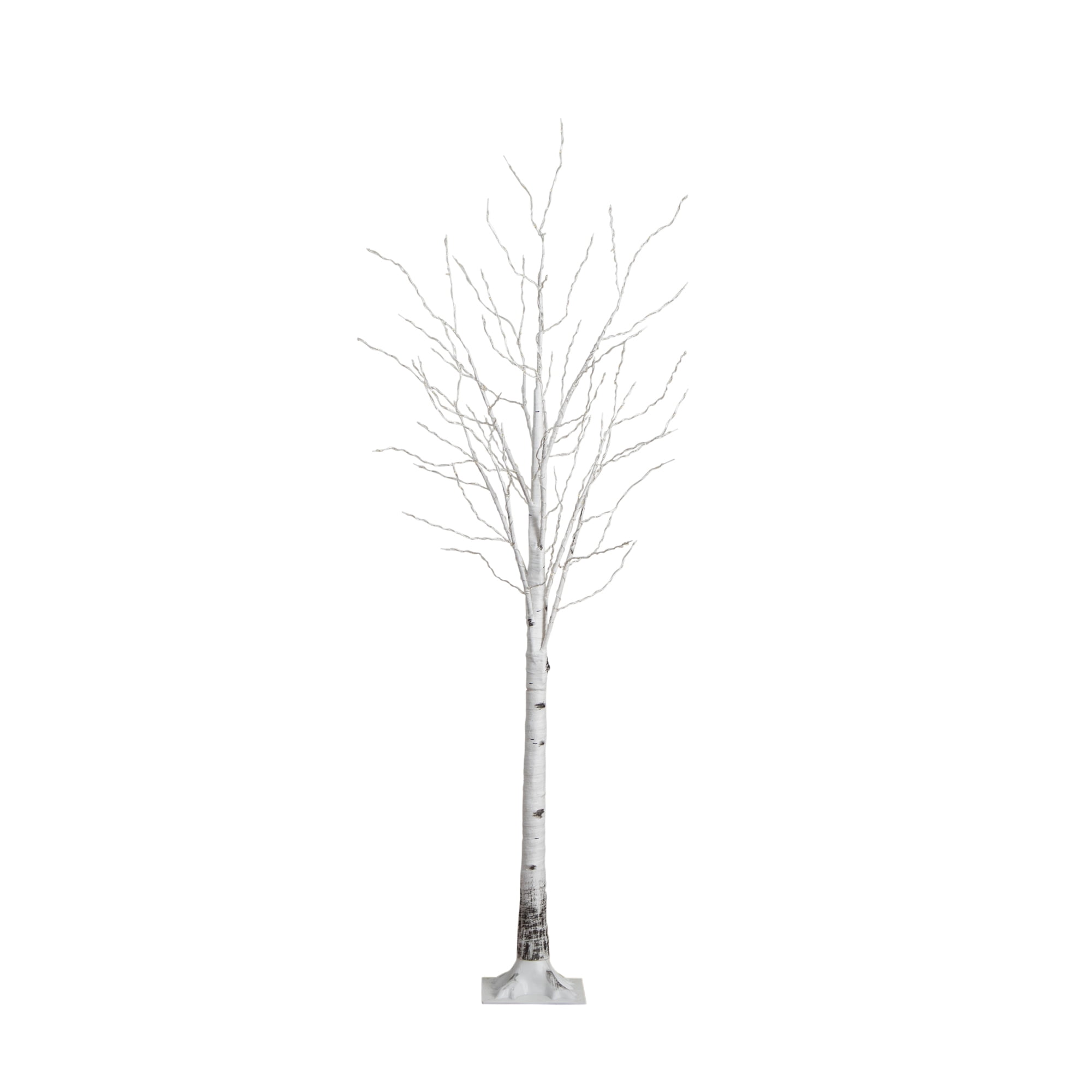Nearly Natural 7ft. Pre-Lit White Birch Tree - LED Lights - Walmart.com