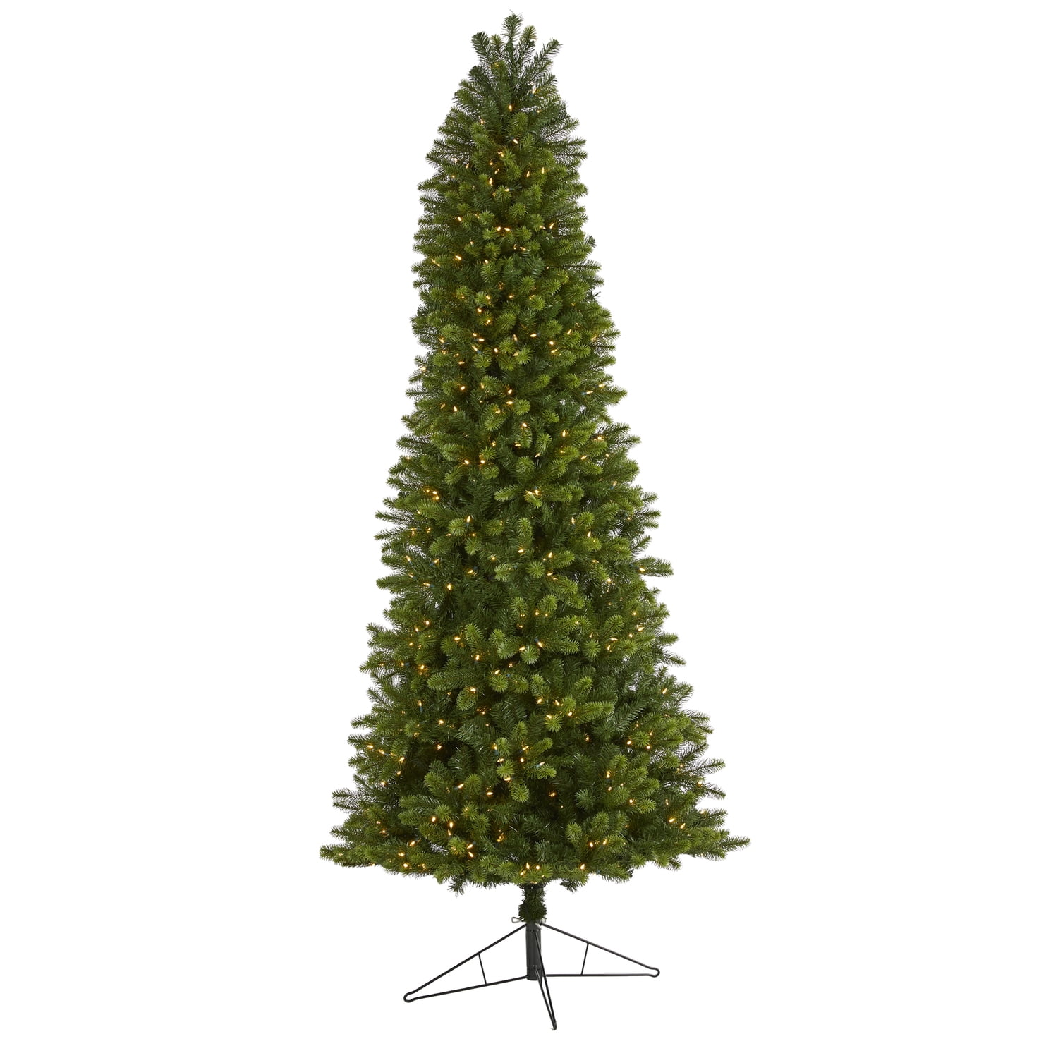 Nearly Natural 9' Slim Virginia Spruce Christmas Tree with 750 LED and ...