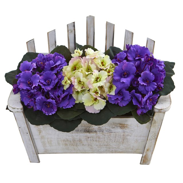 Nearly Natural African Violet Artificial Plant - Walmart.com