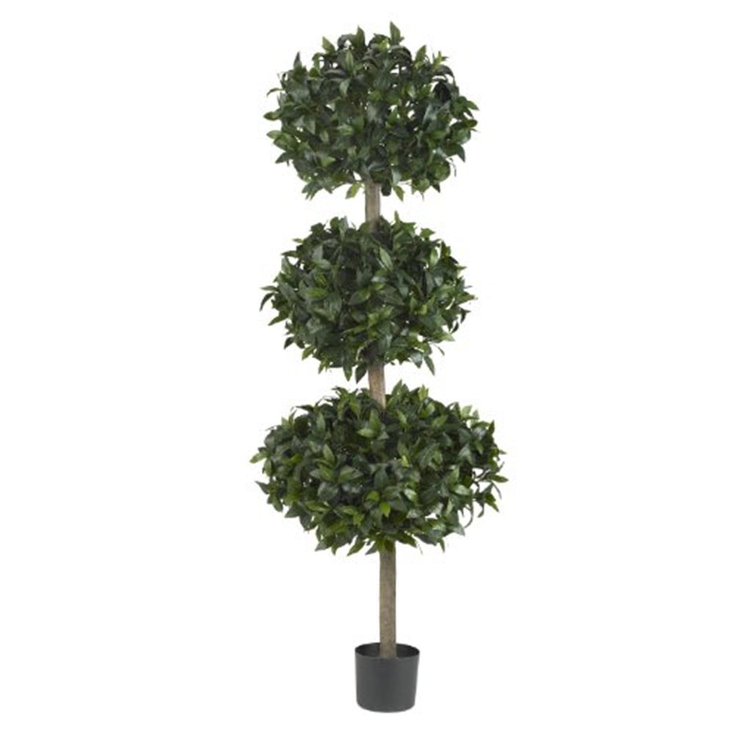 Nearly Natural Sweet Bay Triple Ball Topiary - Walmart.com