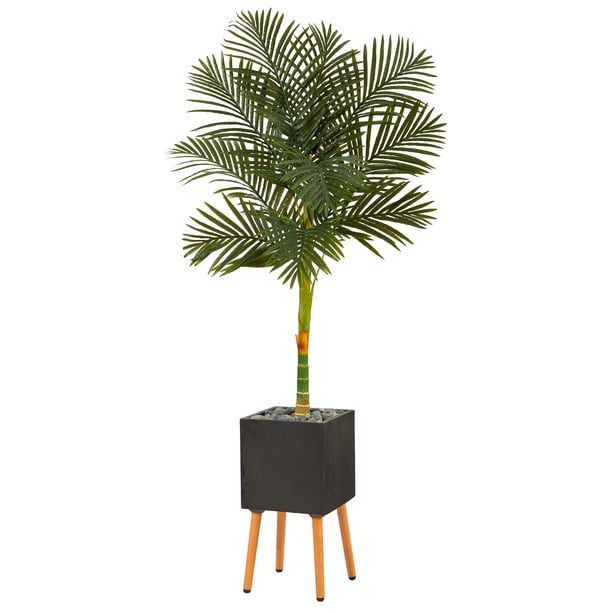 Nearly Natural T2177 6 ft. Golden Cane Artificial Palm Tree with ...