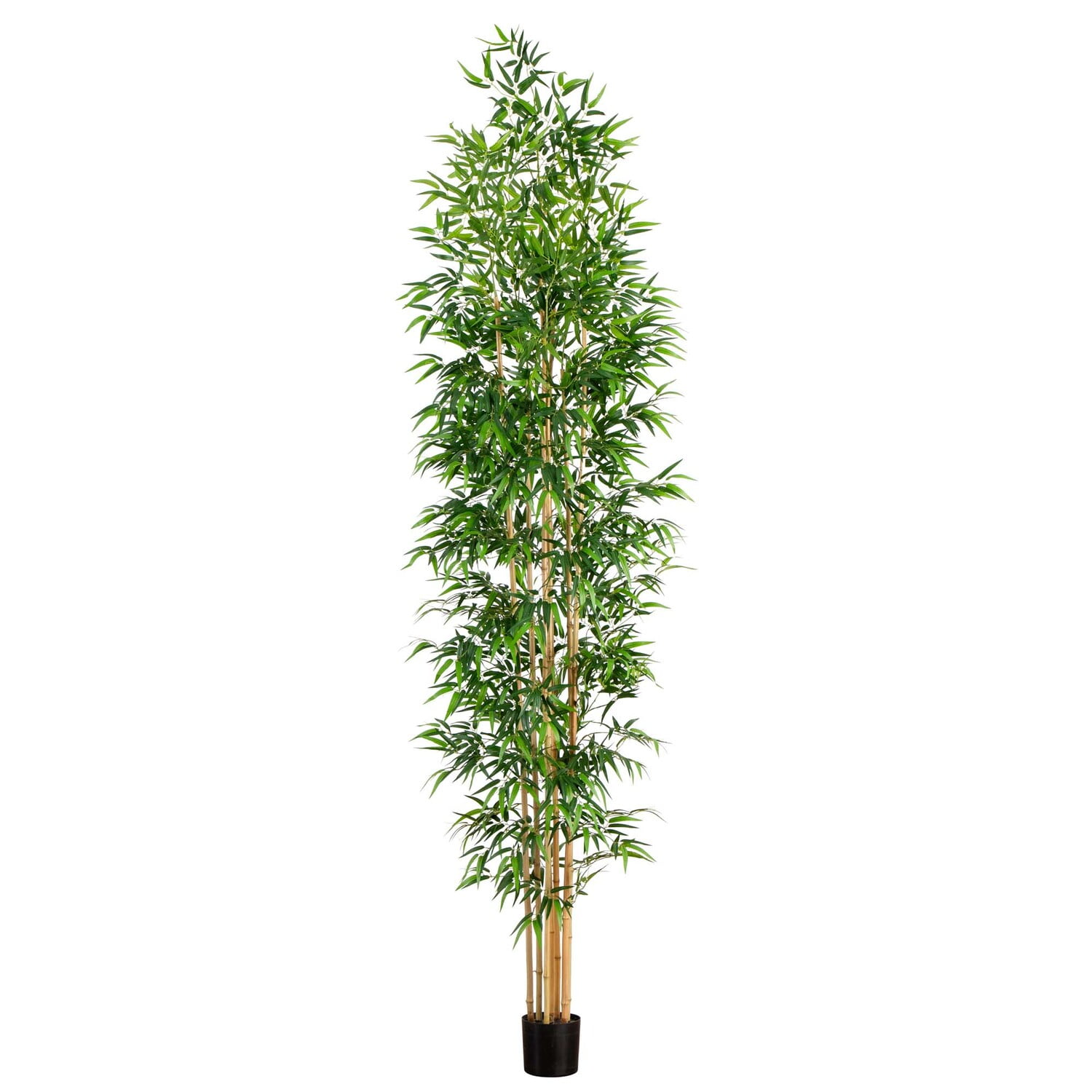 Nearly Natural T4686 11ft. Artificial Bamboo Tree with Real Bamboo ...