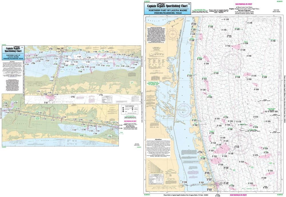 Nearshore/Inshore Laguna Madre North, TX - Laminated Nautical ...