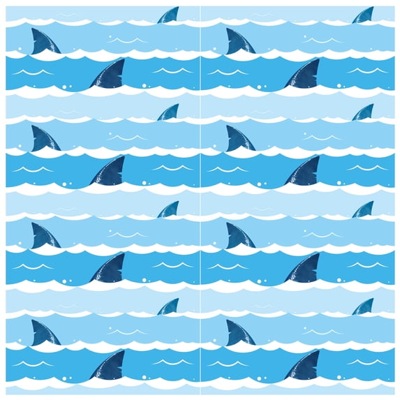 Neasyth 2 pack Shark Blue Foil Fringe Curtains Backdrop for Shark Theme ...