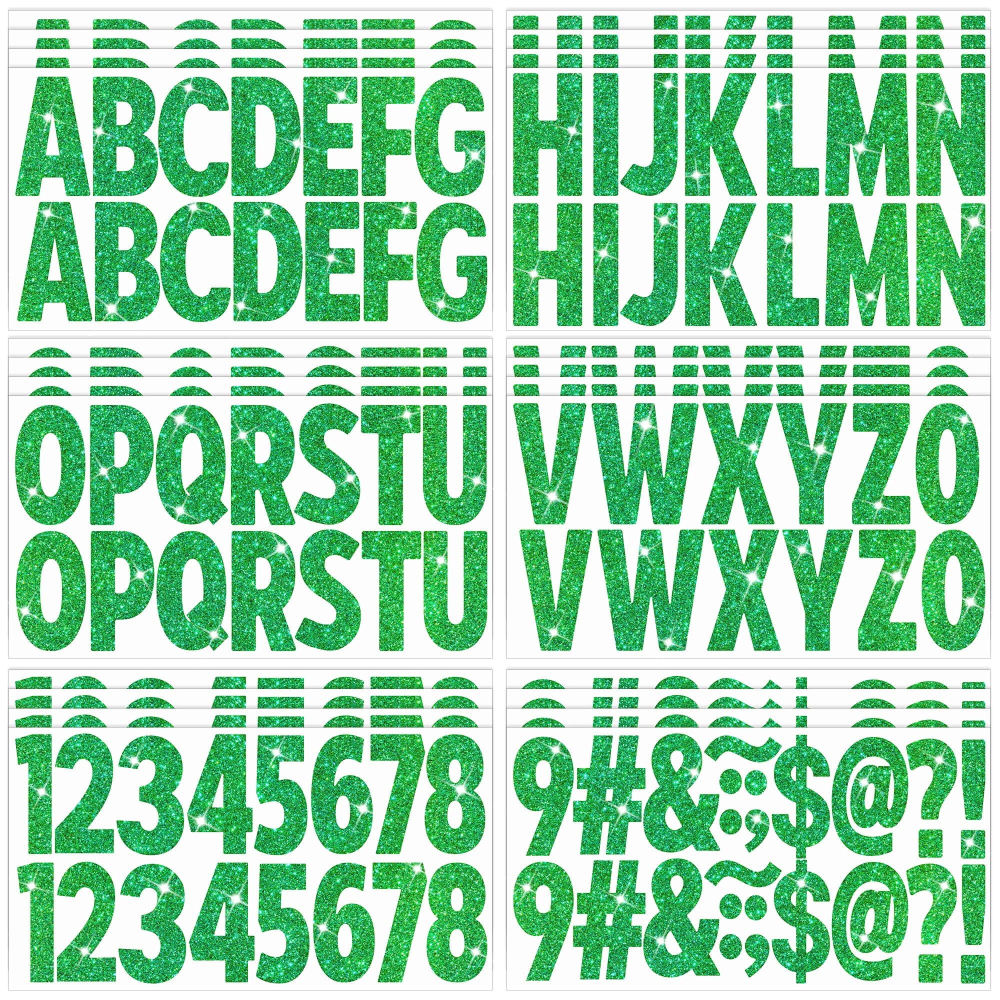 Neasyth 376 Pcs 24 Sheets Large Letter Stickers Glitter Big Font ...