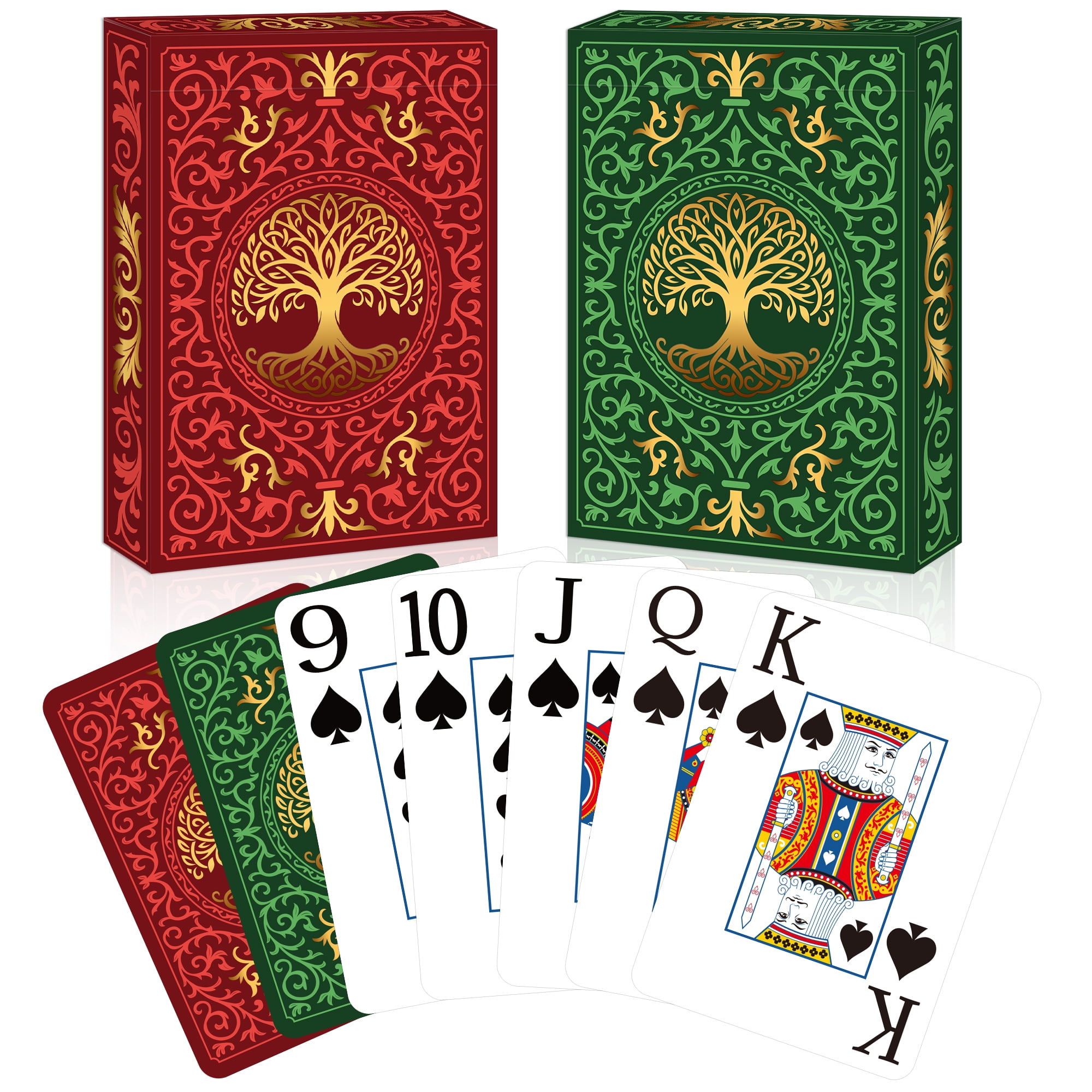 Neasyth Playing Cards, Deck of Cards, 2 pack Poker Size Standard Index ...
