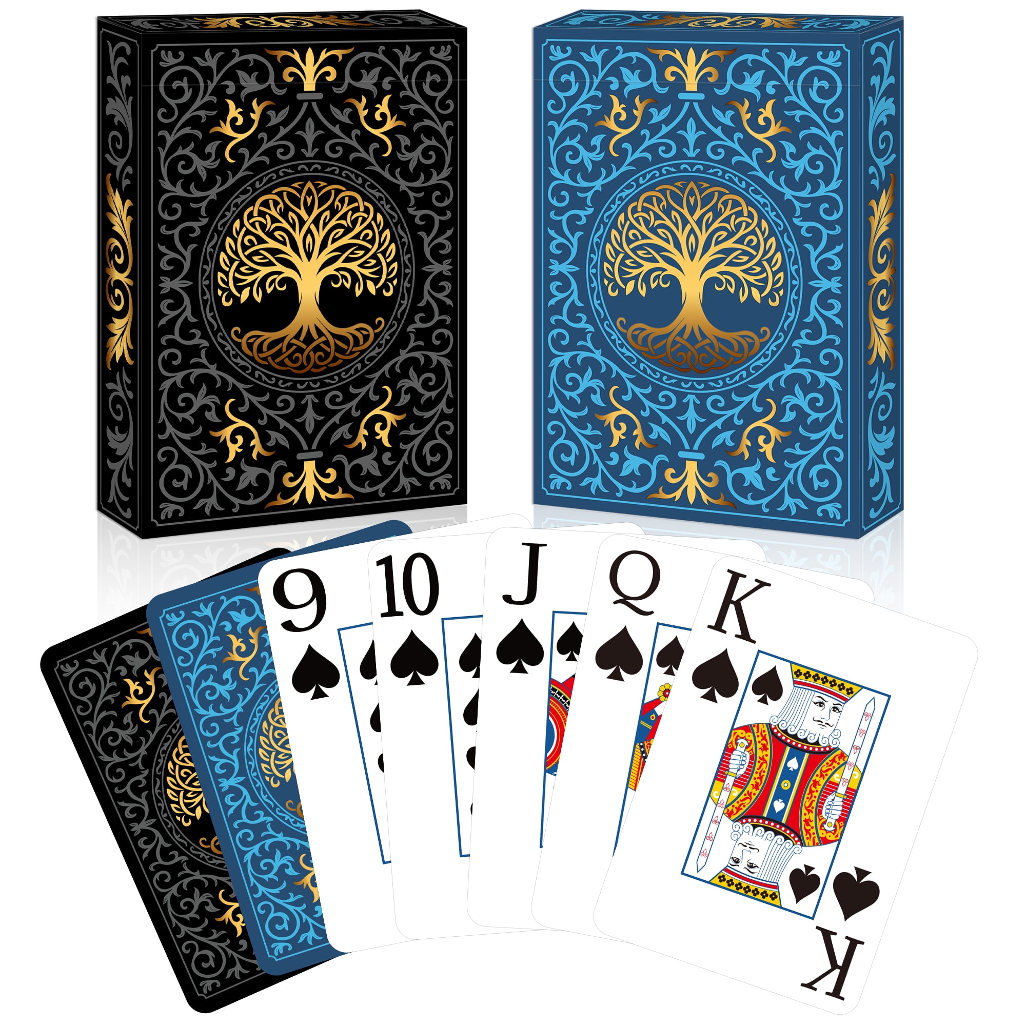 Neasyth Playing Cards, Deck of Cards, 2 pack Poker Size Standard Index ...