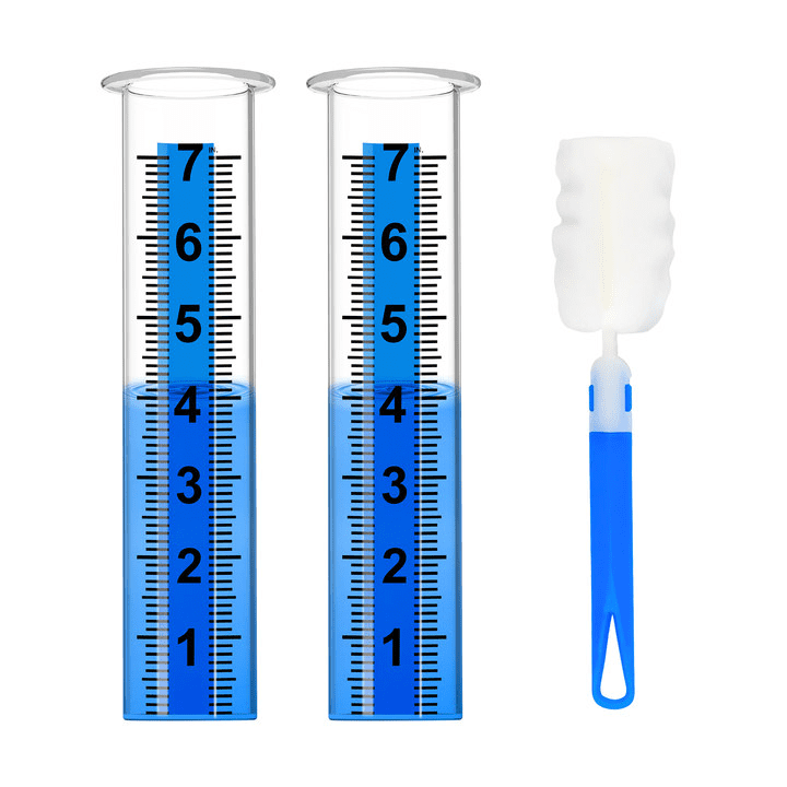 Neasyth Rain Gauge Outdoor, Rain Gauge Replacement Tube 7" Plastic ...