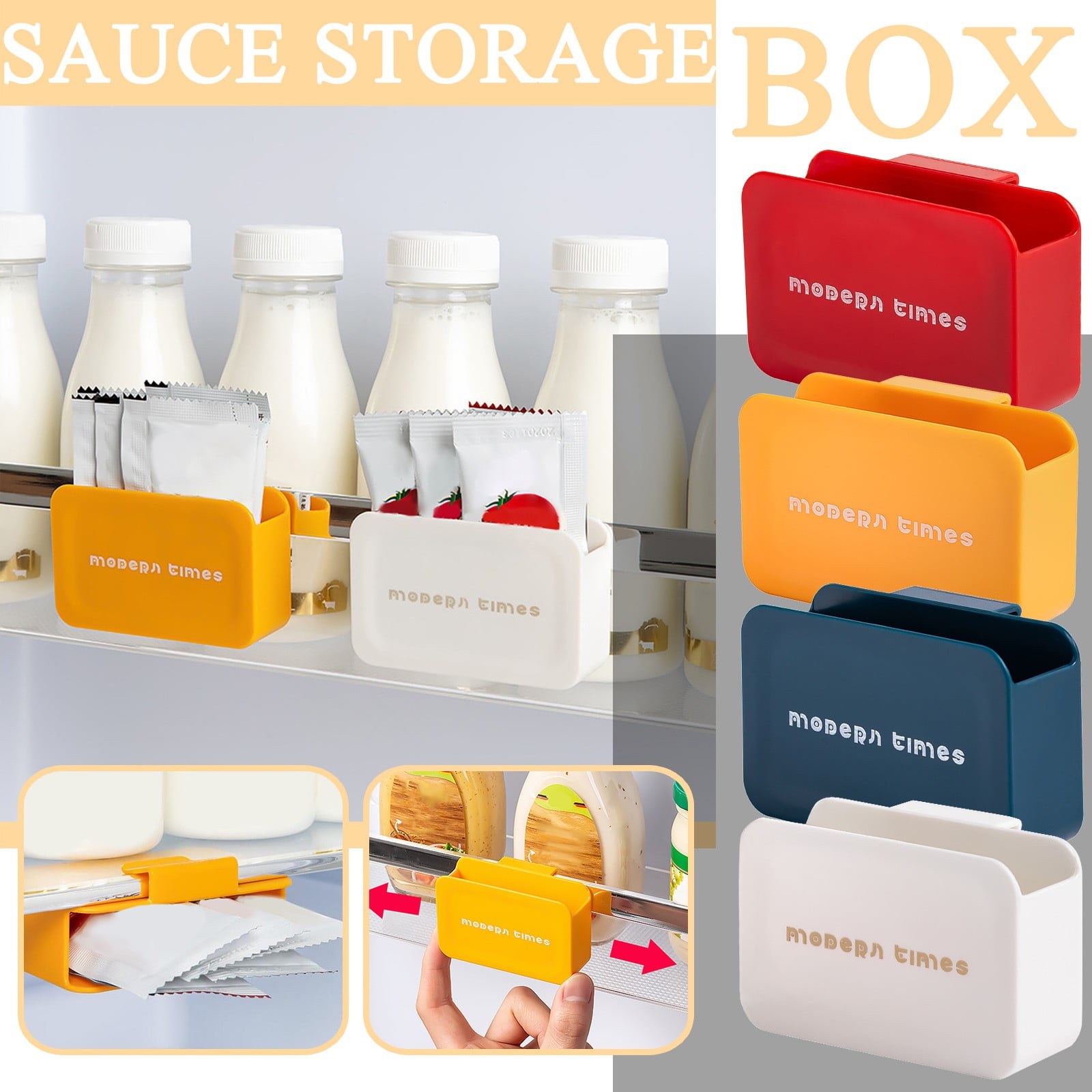 Neat Fridge Door Storage Bin with Removable Sections - Handy Small Item ...