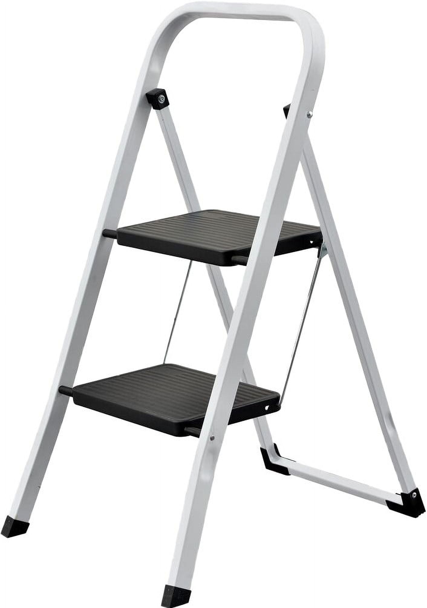 Neat Living 2 Step Ladder, Folding Step Stool with Textured Step ...