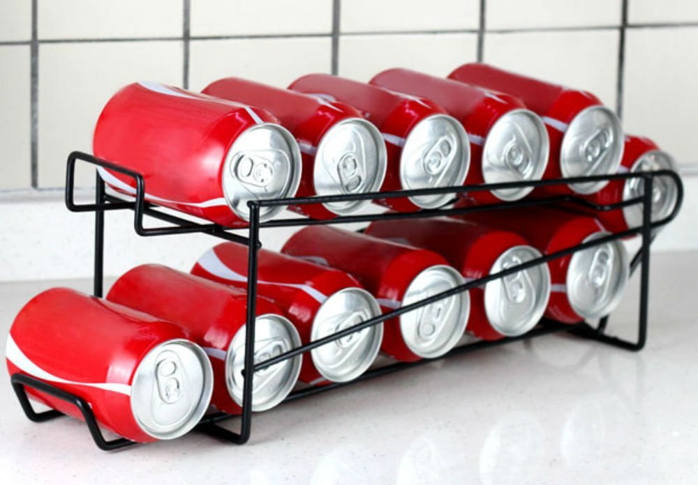 Neat-O Stylish Sturdy Steel Soda Rack Beverage Can Dispenser Organizer ...