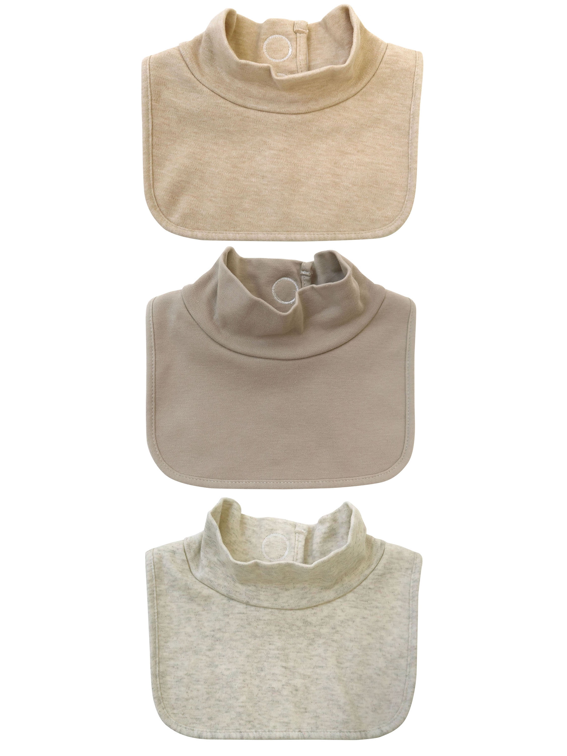 Neat Solutions Neutral 3 Pack Solid Mock Neck Bib - Walmart.com