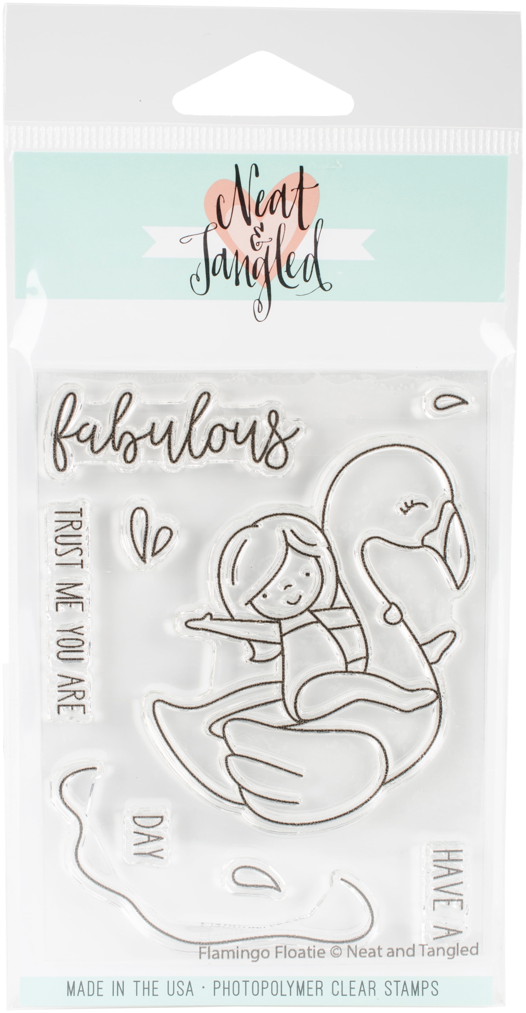 Neat & Tangled Clear Stamps 3"X4"-Flamingo Floatie - Walmart.com