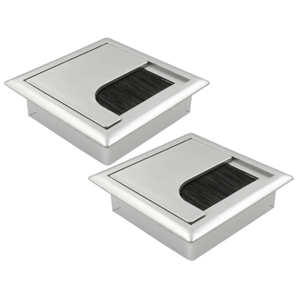Neat Wire Management Solution Desk Cable Hole Cover Black Brush Design ...