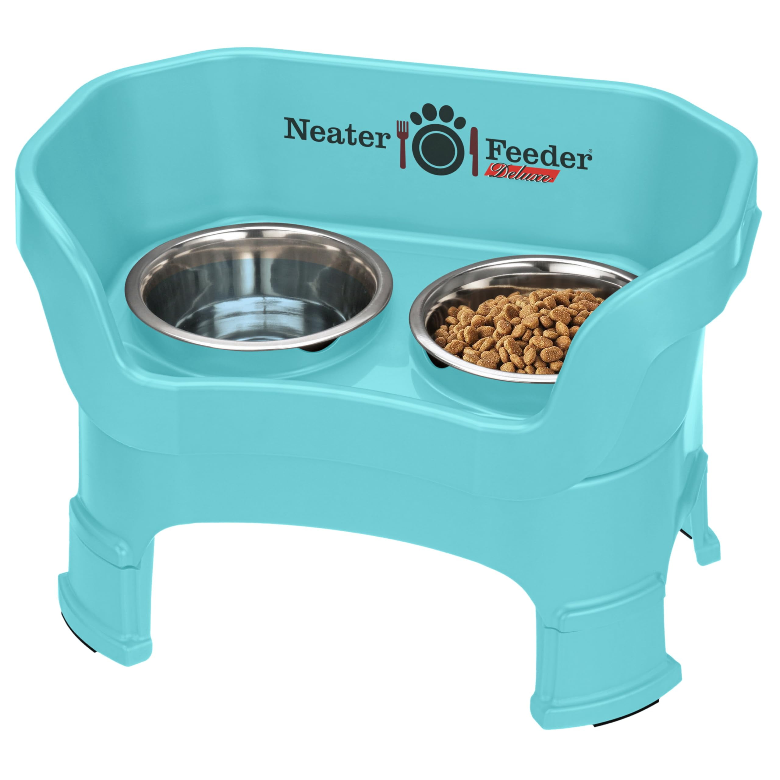 Neater Feeder Deluxe Mess DHF10 Proof Dog Bowls Elevated Medium Sized Dog - Made in USA - No ...