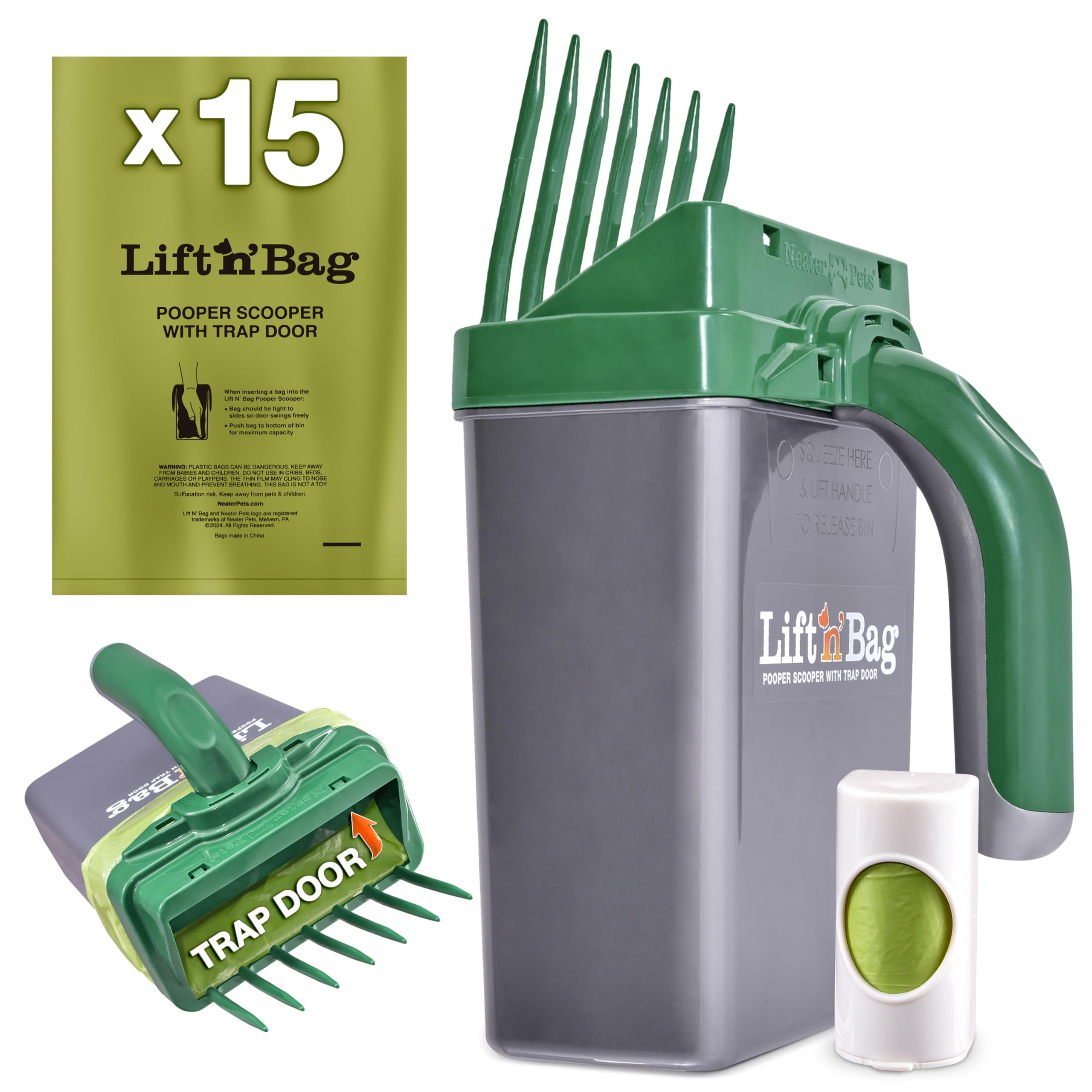 Neater Pets Lift FEV6 N’ Bag Trap Door Dog with Bag Attachment for ...