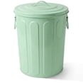 Neatifyes 5 Gallon Small Metal Trash Can with Lid Outdoor Galvanized ...