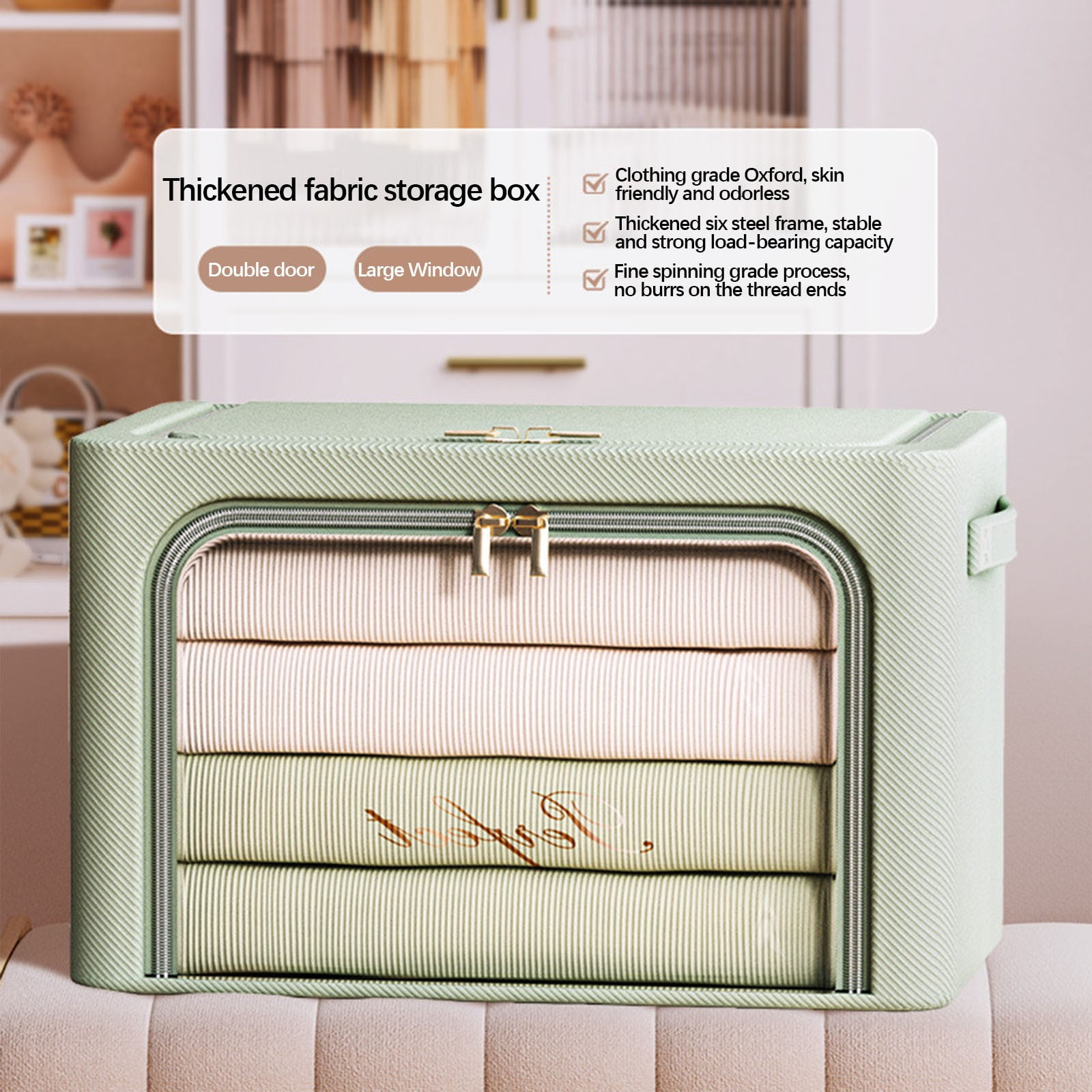 Neatly Organized - Home Textile Folding Basket Wardrobe Clothing ...