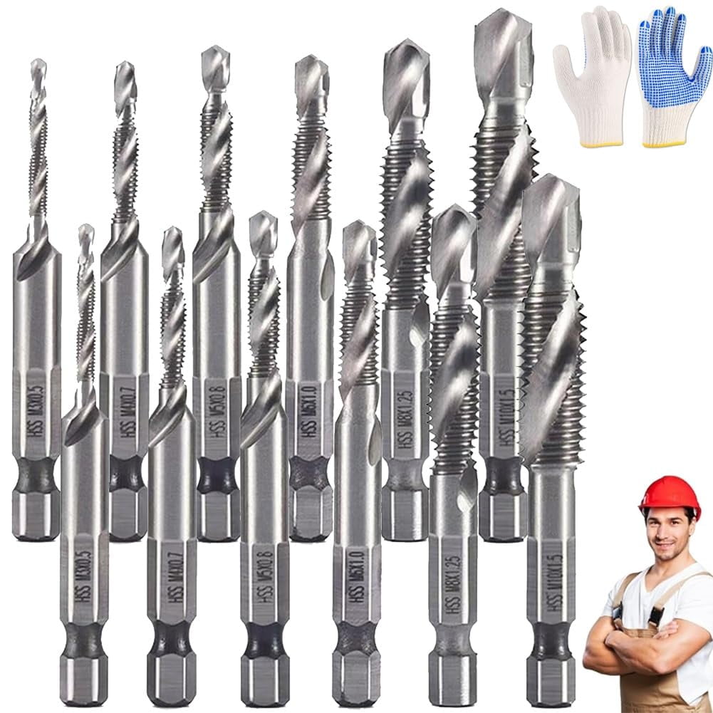 Neattidyly 3 in 1 Spiral Tap Hex Shank Drill Bit Set, Boundbreed ...